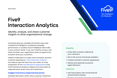 Five9 Interaction Analytics | Five9